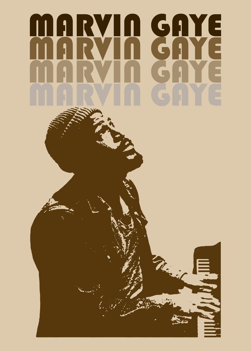'Classic Marvin Gaye' Poster, picture, metal print, paint by muhammad ...