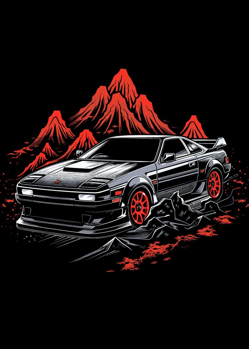 'Japanese Retro Car' Poster, picture, metal print, paint by Ivro Man ...