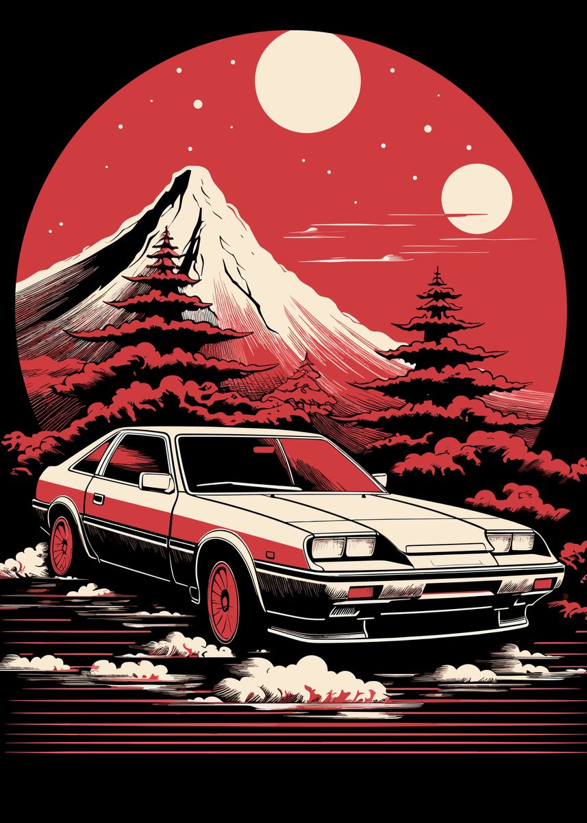 'Japanese Retro Car' Poster, picture, metal print, paint by Ivro Man ...