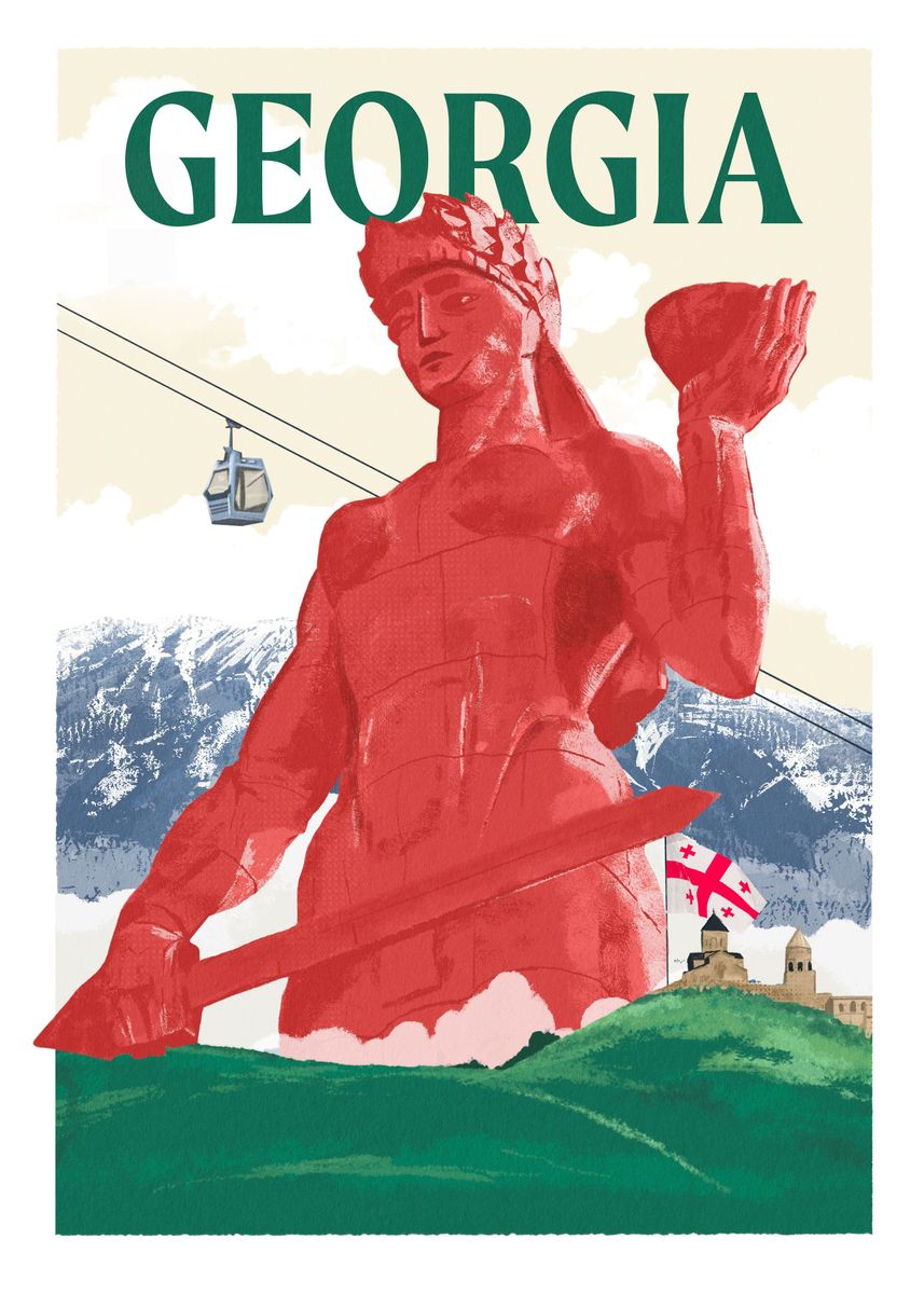 'Georgia' Poster, picture, metal print, paint by Sheik Studio | Displate