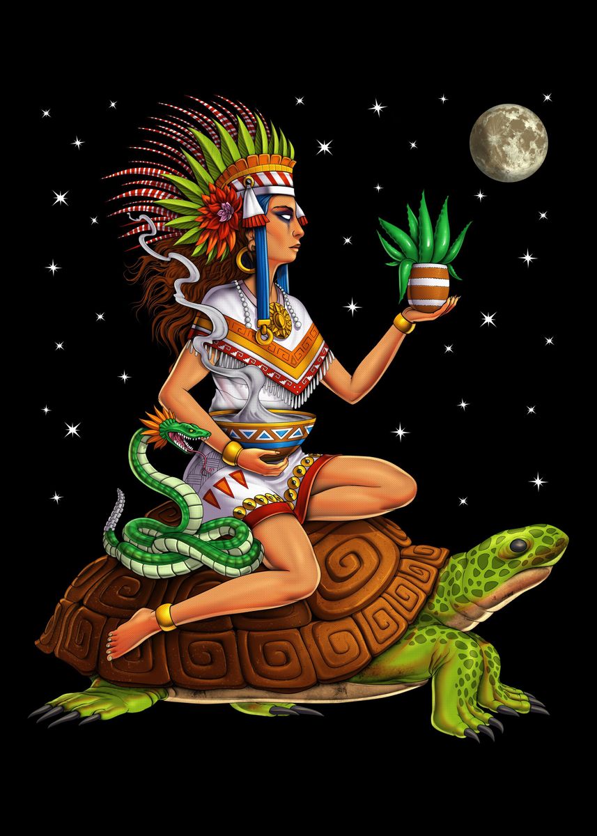'Aztec Goddess Mayahuel' Poster, picture, metal print, paint by ...