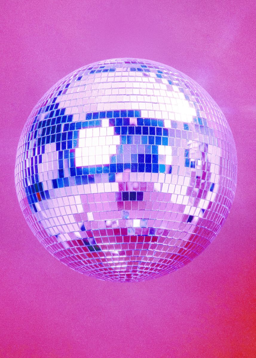 'Pink Disco Ball' Poster, picture, metal print, paint by World Class ...