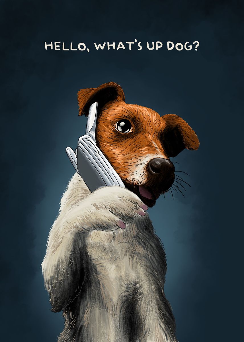 'WHATS UP DOG' Poster, picture, metal print, paint by masn | Displate
