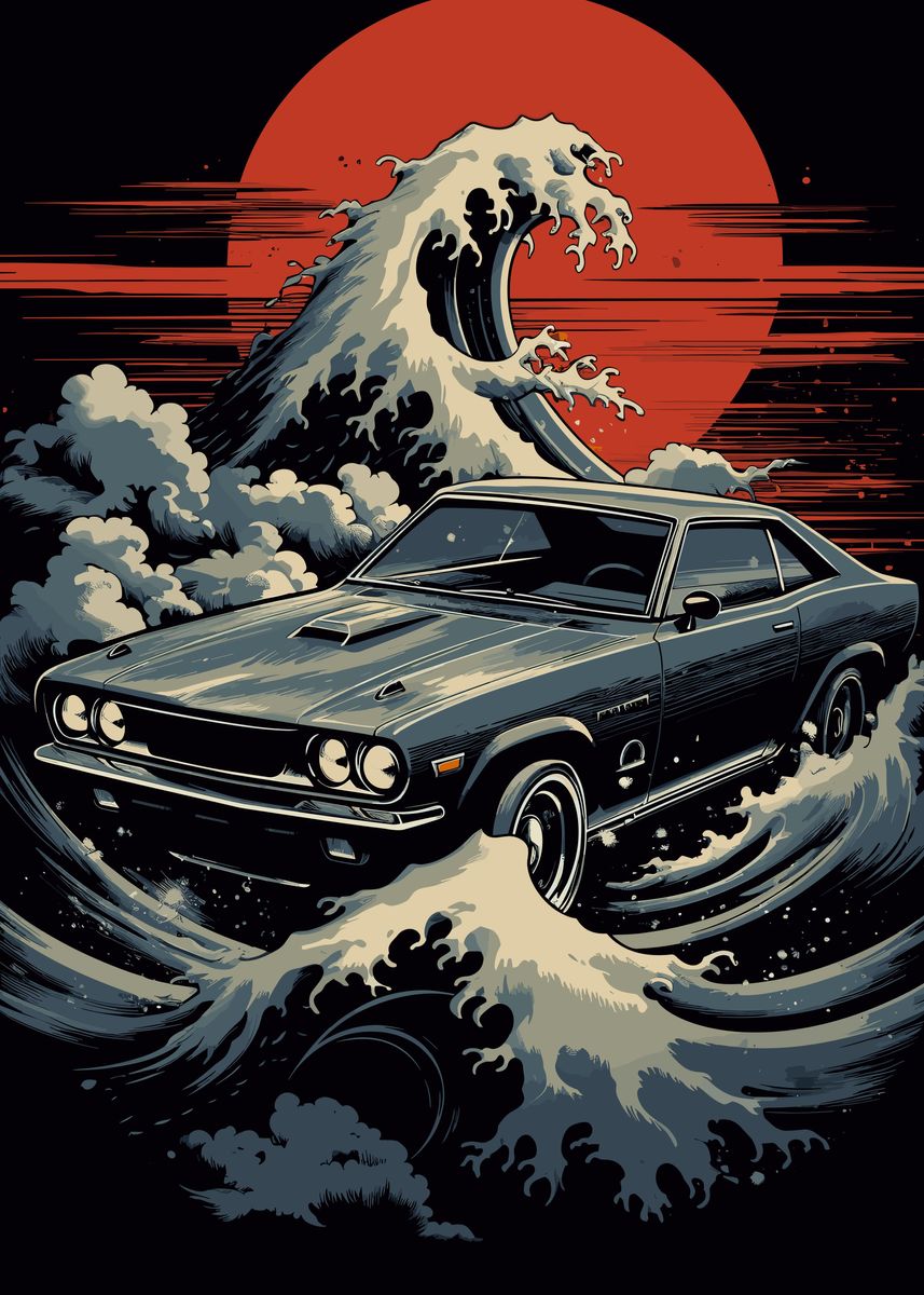 'Japanese Retro Car' Poster, picture, metal print, paint by Ivro Man ...