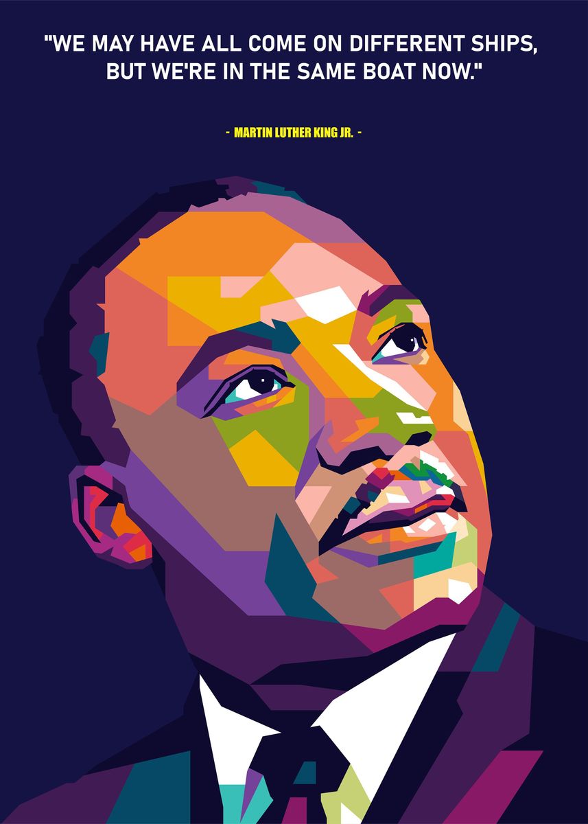 'Martin Luther King Jr' Poster, picture, metal print, paint by Mas Nono ...