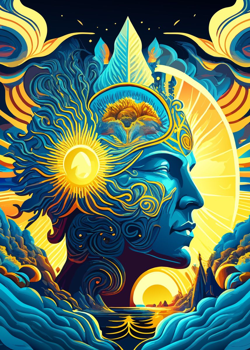 'Psychedelic Human' Poster, picture, metal print, paint by crbn design ...