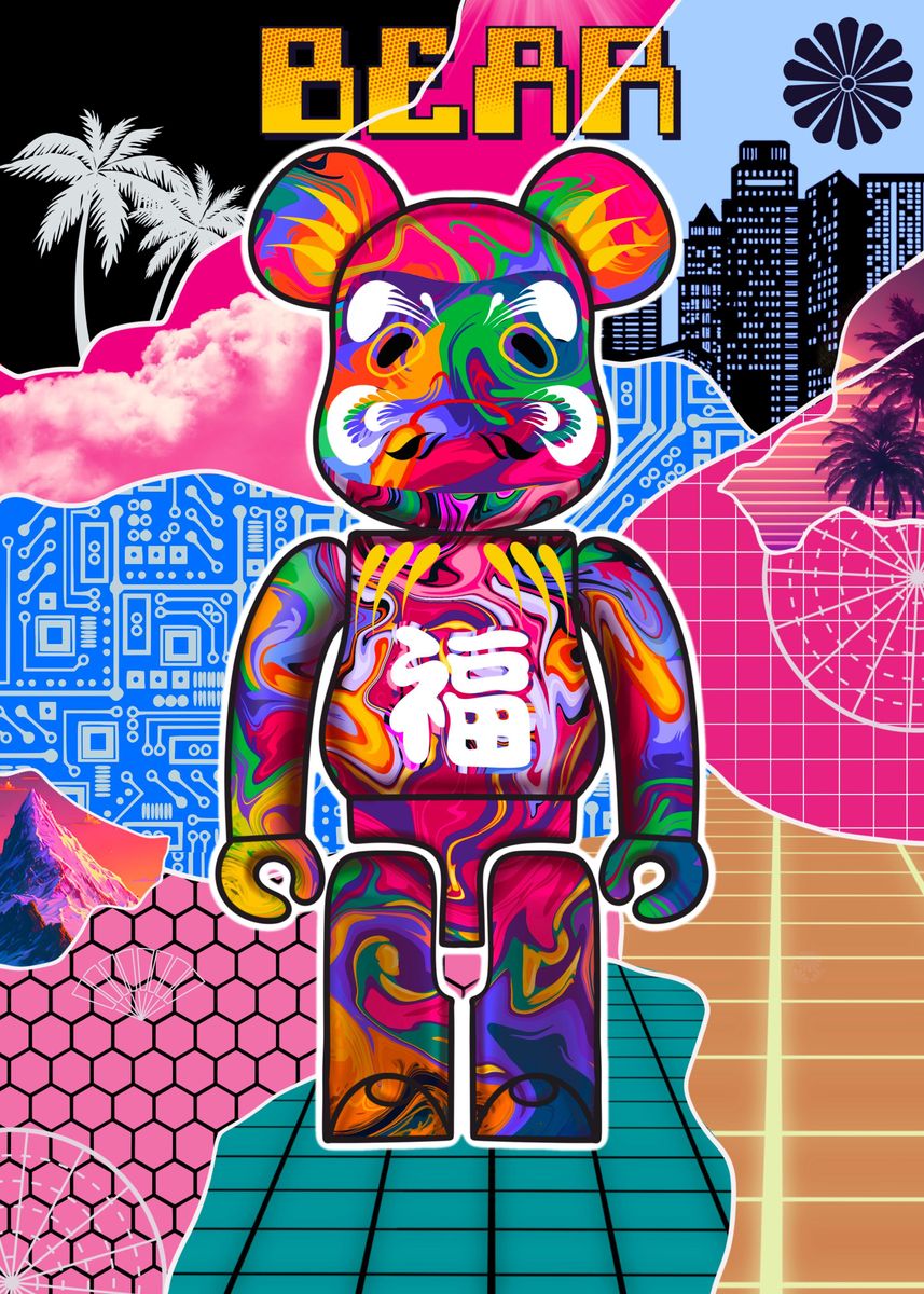 'Bear pop ' Poster by Boon Edgar | Displate