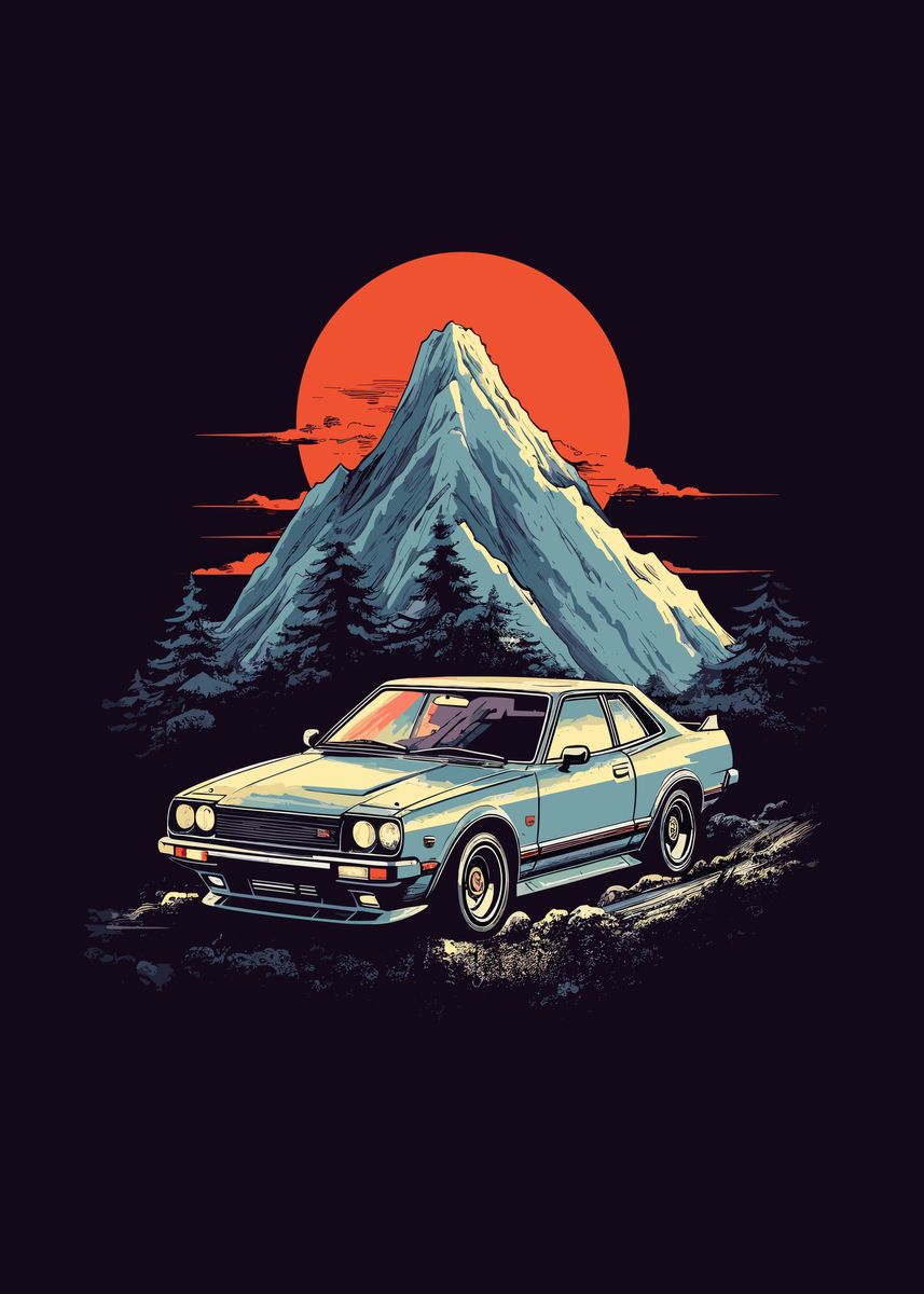 'Japanese Retro Car' Poster, picture, metal print, paint by Ivro Man ...