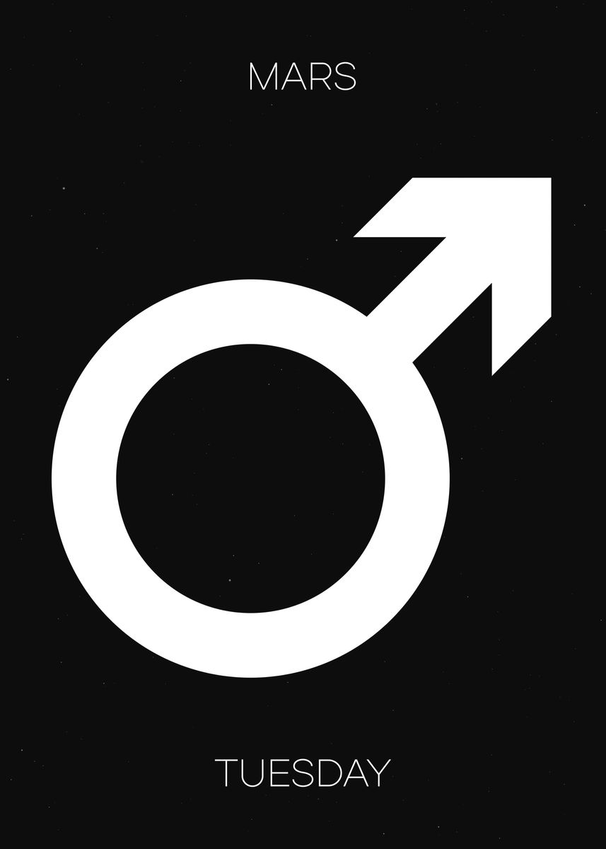 'Tuesday Mars' Poster, picture, metal print, paint by Marine Motion ...