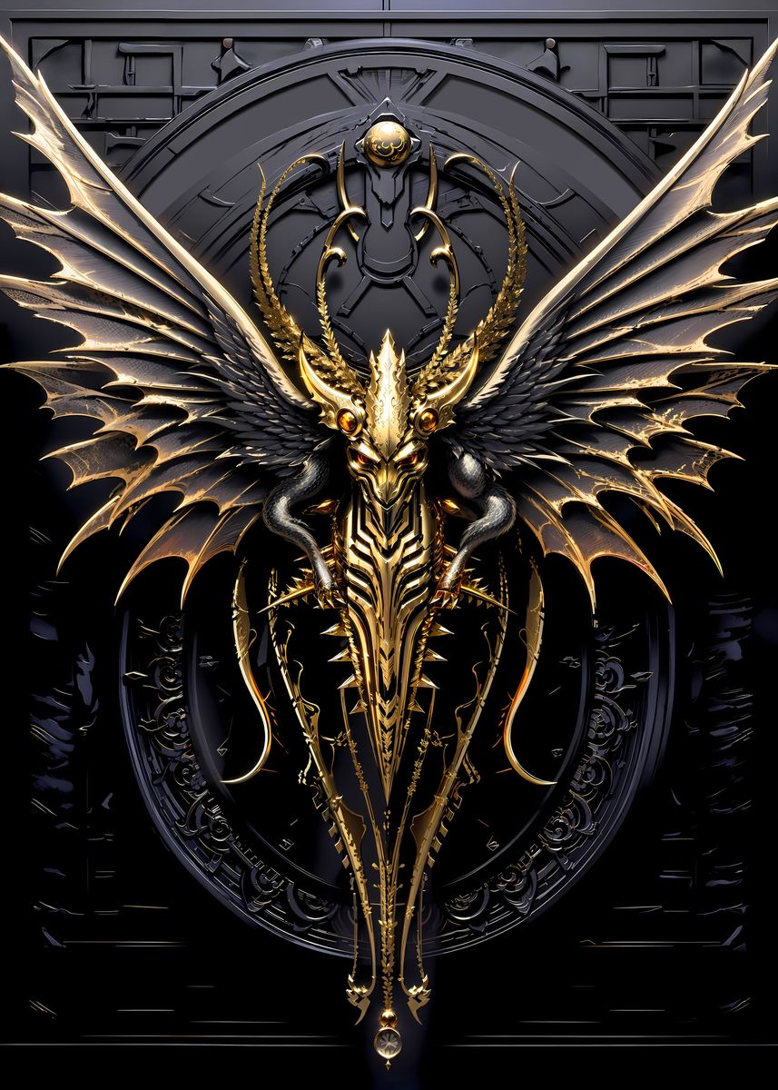 'Golden Dragon Sovereign' Poster, picture, metal print, paint by Luong ...