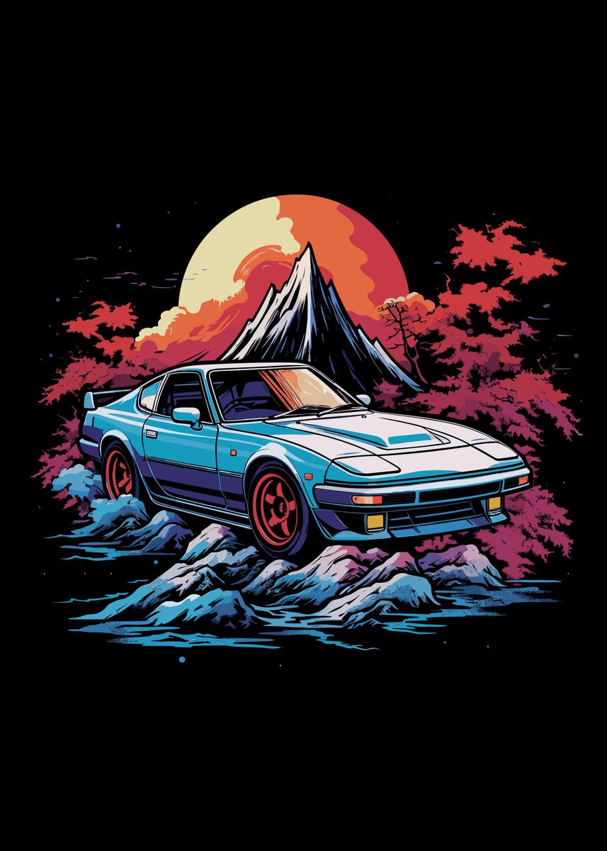 'Japanese Retro Car' Poster, picture, metal print, paint by Ivro Man ...