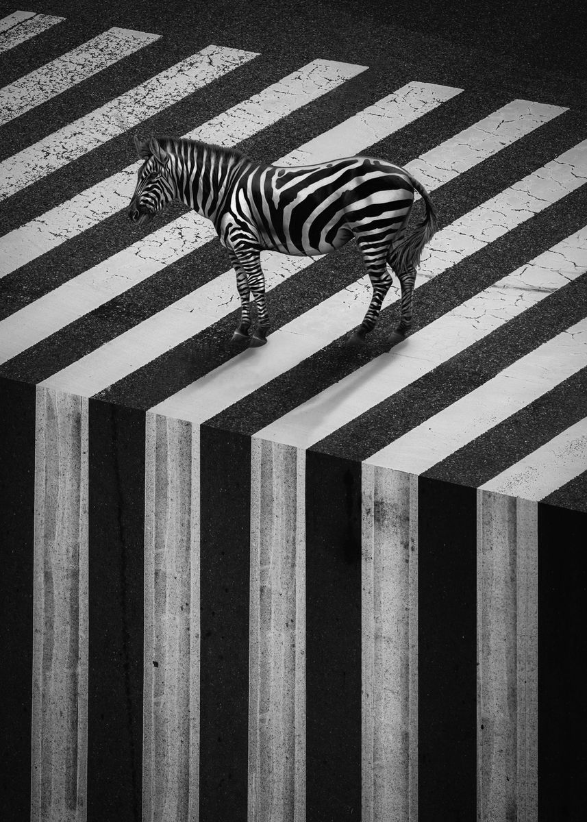'Zebra Cross' Poster, picture, metal print, paint by Geral Dwi Cahyo ...