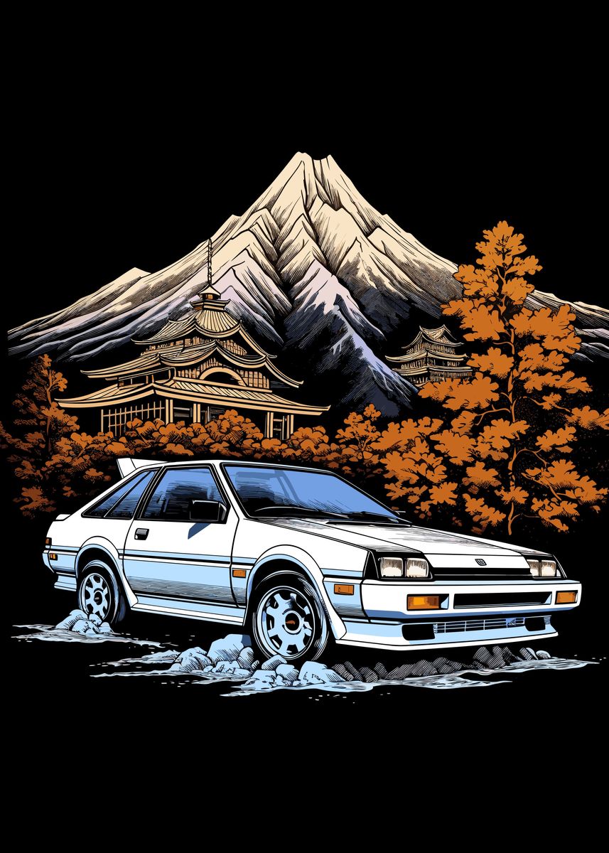 'Japanese Retro Car' Poster, picture, metal print, paint by Ivro Man ...