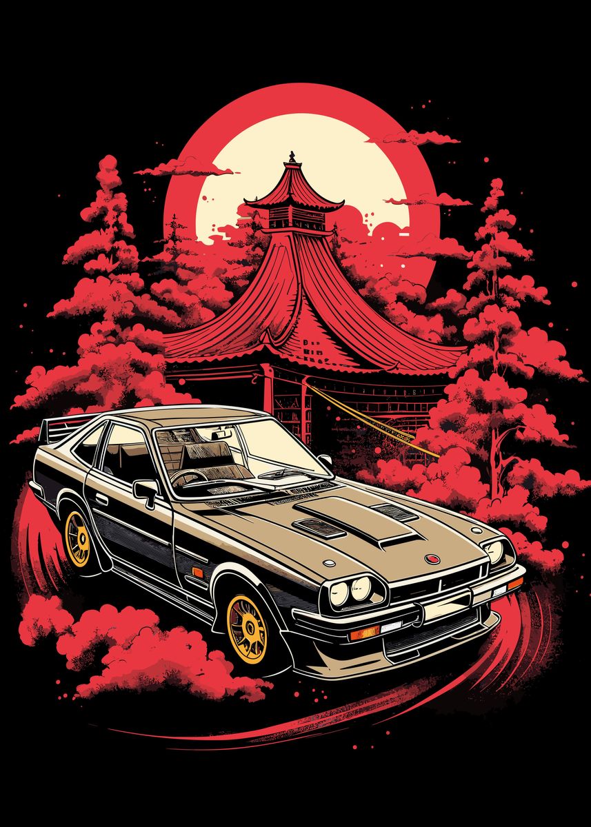 'Japanese Retro Car' Poster, picture, metal print, paint by Ivro Man ...