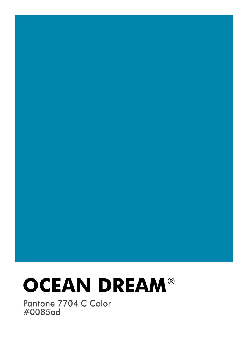 'PANTONE OCEAN DREAM' Poster, picture, metal print, paint by Masahiro ...