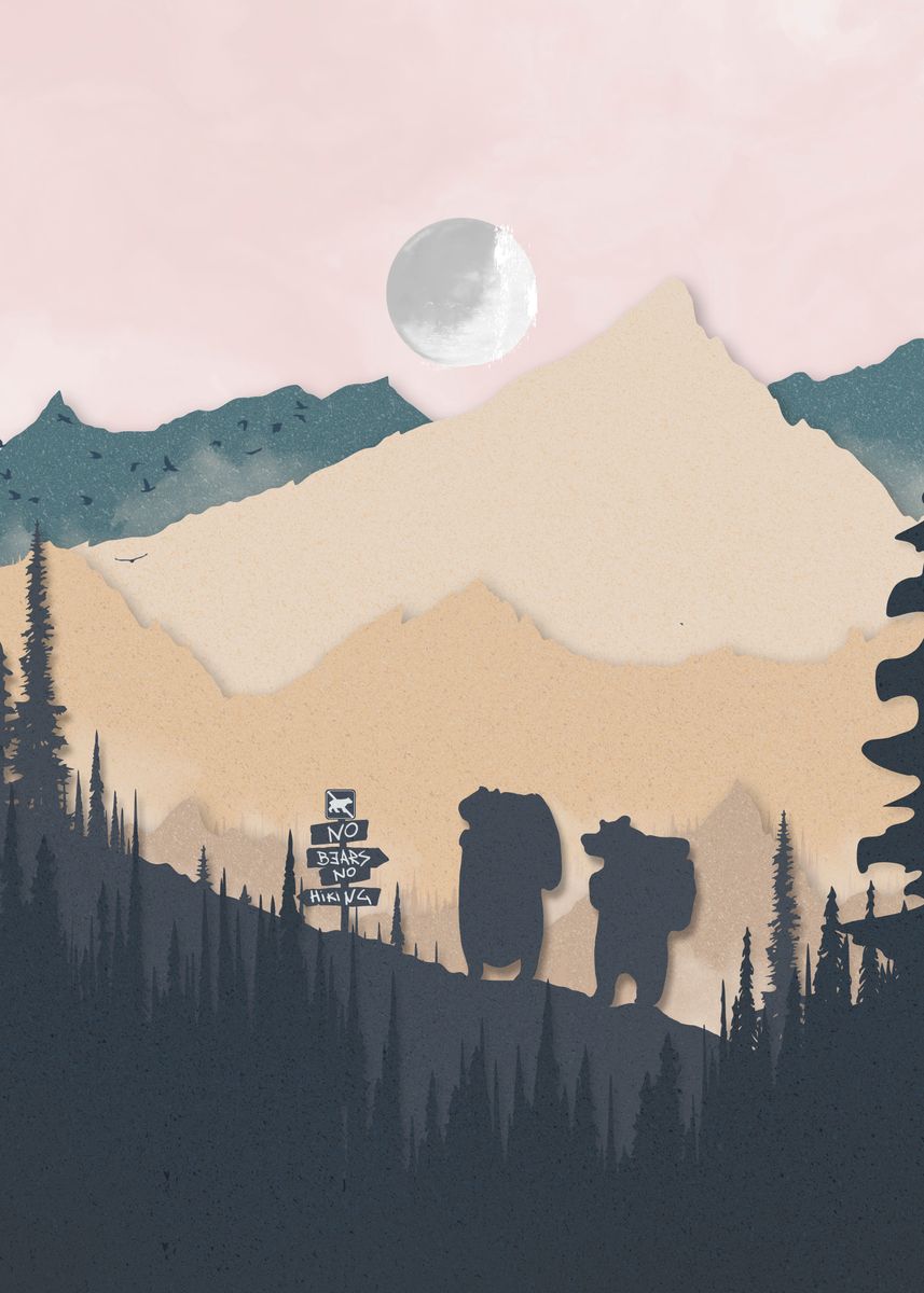 'Bear and Bears' Poster, picture, metal print, paint by Ilya Danilov ...