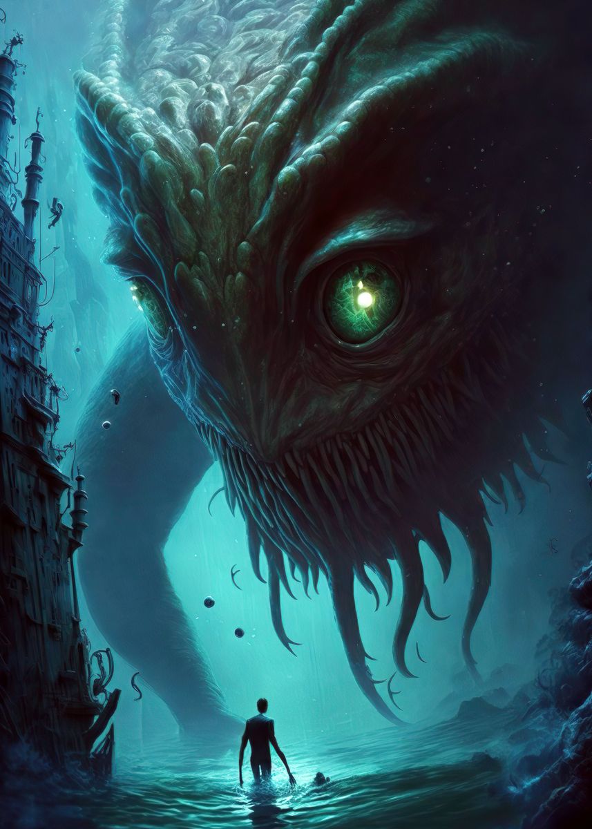 'Cthulhu' Poster, picture, metal print, paint by allessa fabrizio ...