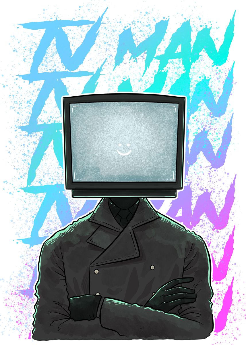 'SKINIDI TOILET TV MAN' Poster, picture, metal print, paint by ...
