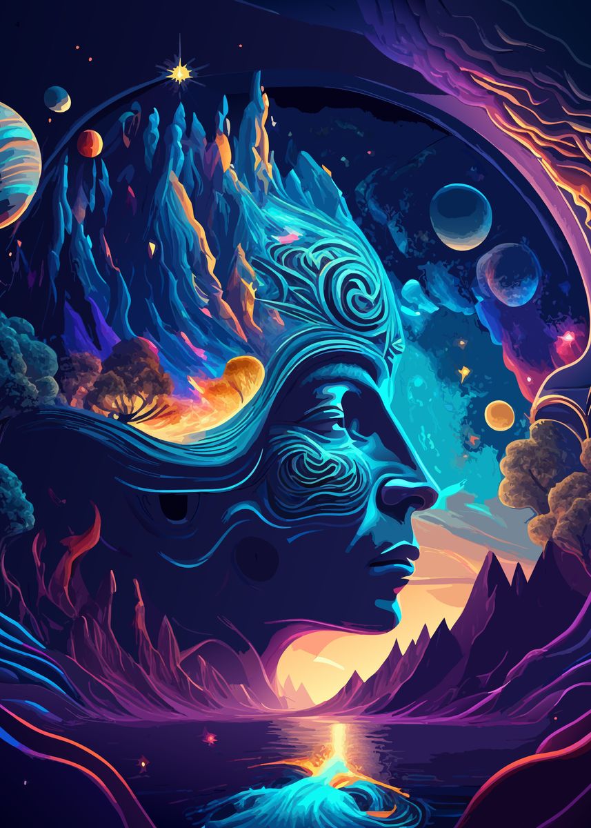 'Psychedelic Mind' Poster, picture, metal print, paint by crbn design ...