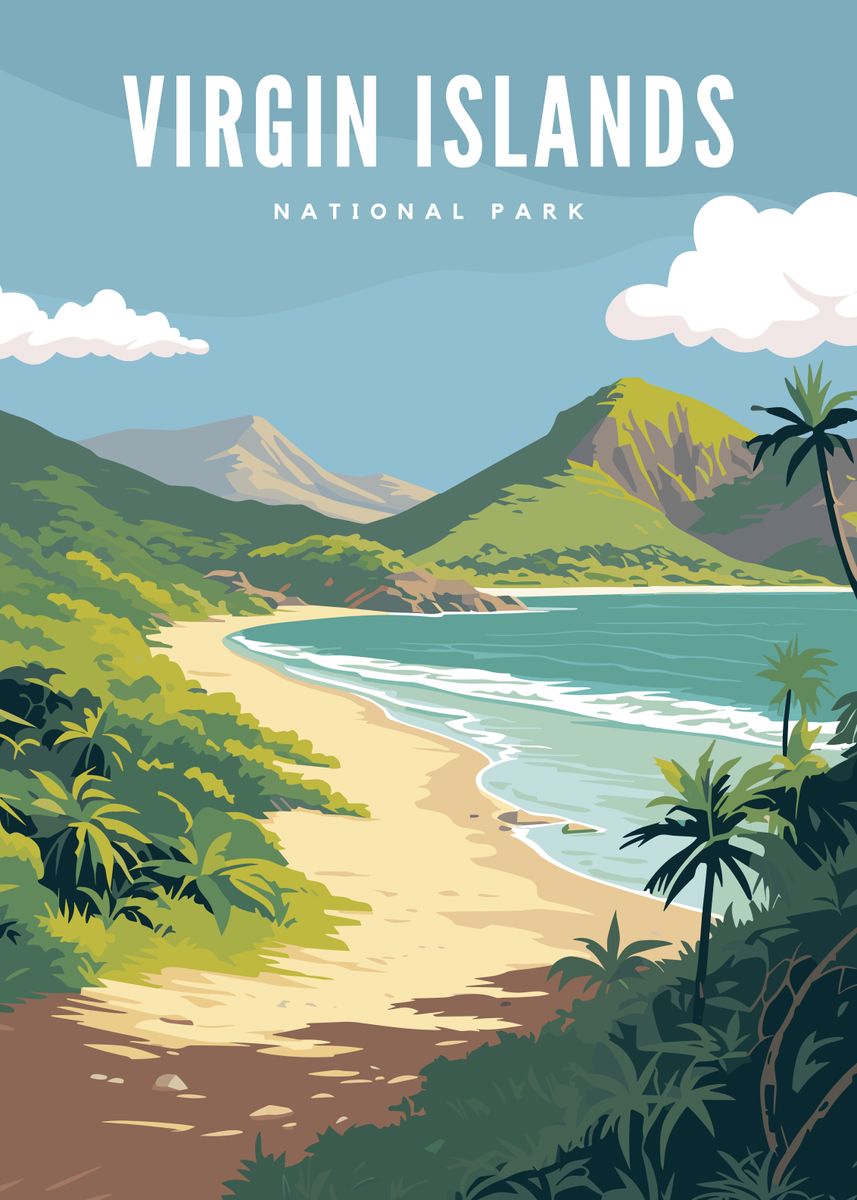 'Virgin Islands Natl Park' Poster, picture, metal print, paint by Mark ...