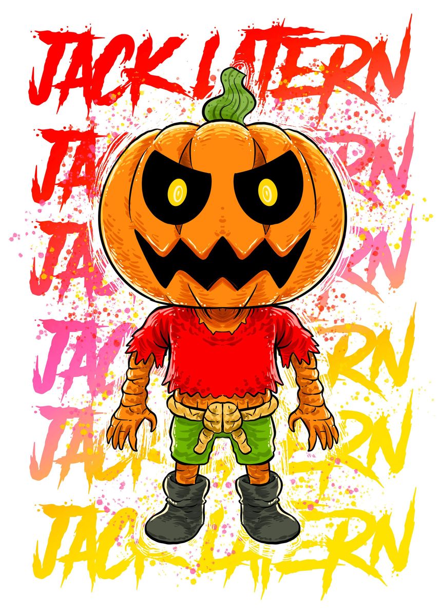 'STUMBLE GUYS JACK LATERN' Poster, picture, metal print, paint by ...