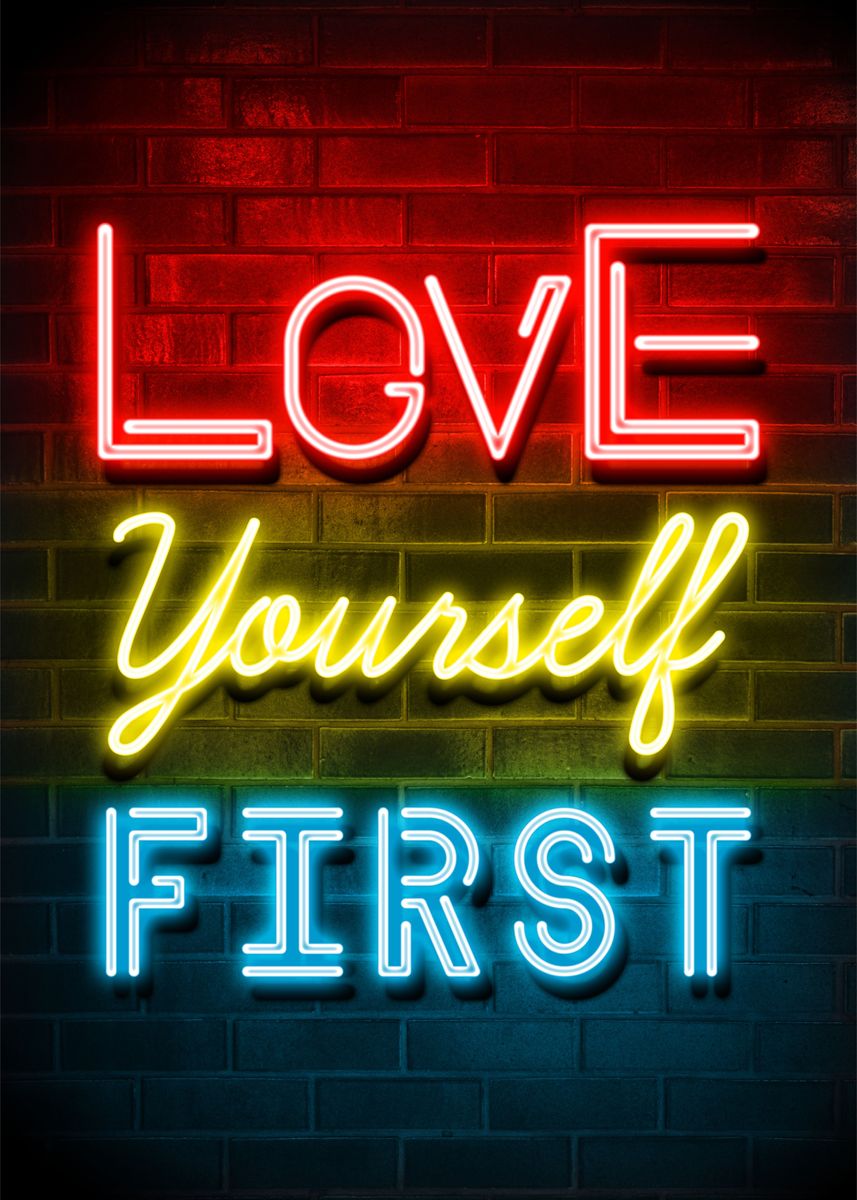 'Self love ' Poster, picture, metal print, paint by CRAFTSSSTUDIO ...