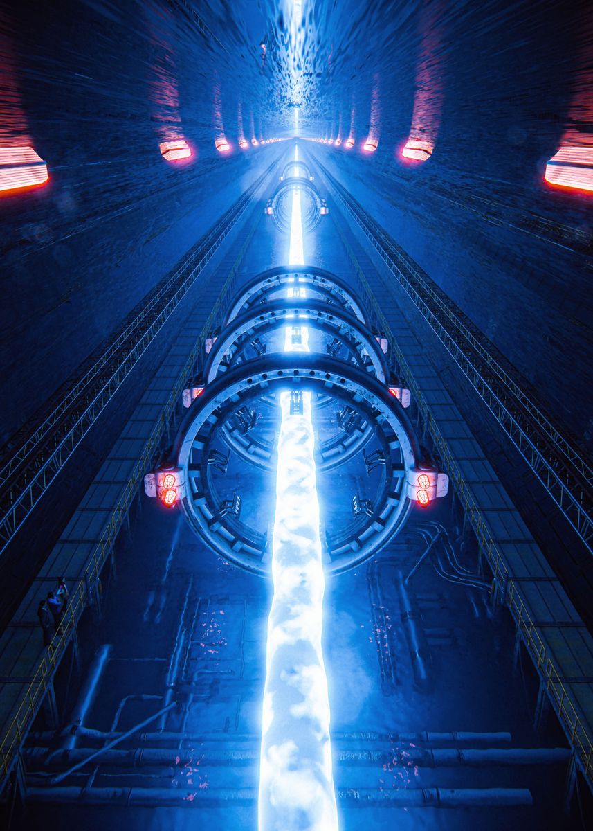 'The Particle Accelerator' Poster, picture, metal print, paint by ...