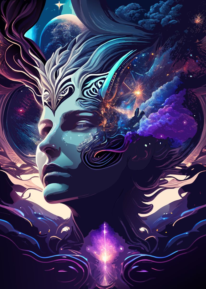 'Psychedelic Universe' Poster, picture, metal print, paint by crbn ...