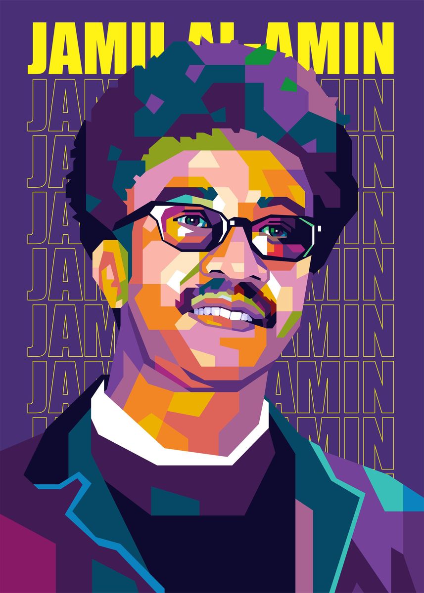 'Jamil Al Amin' Poster, picture, metal print, paint by Mas Nono | Displate