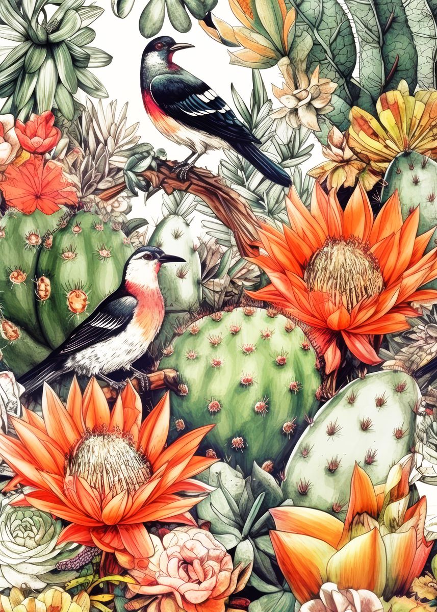 'Flowers plant art 1' Poster, picture, metal print, paint by JBJart ...