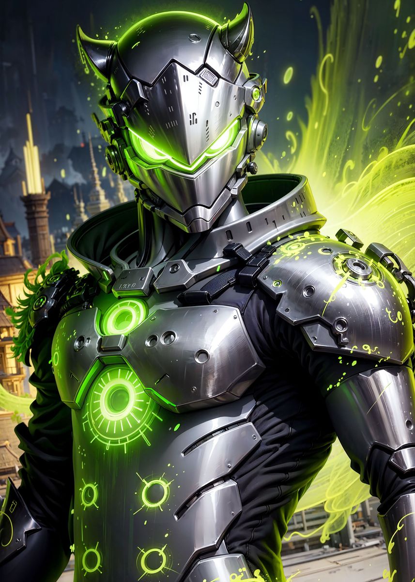 'Cyberpunk Soldier' Poster, picture, metal print, paint by DVArt | Displate