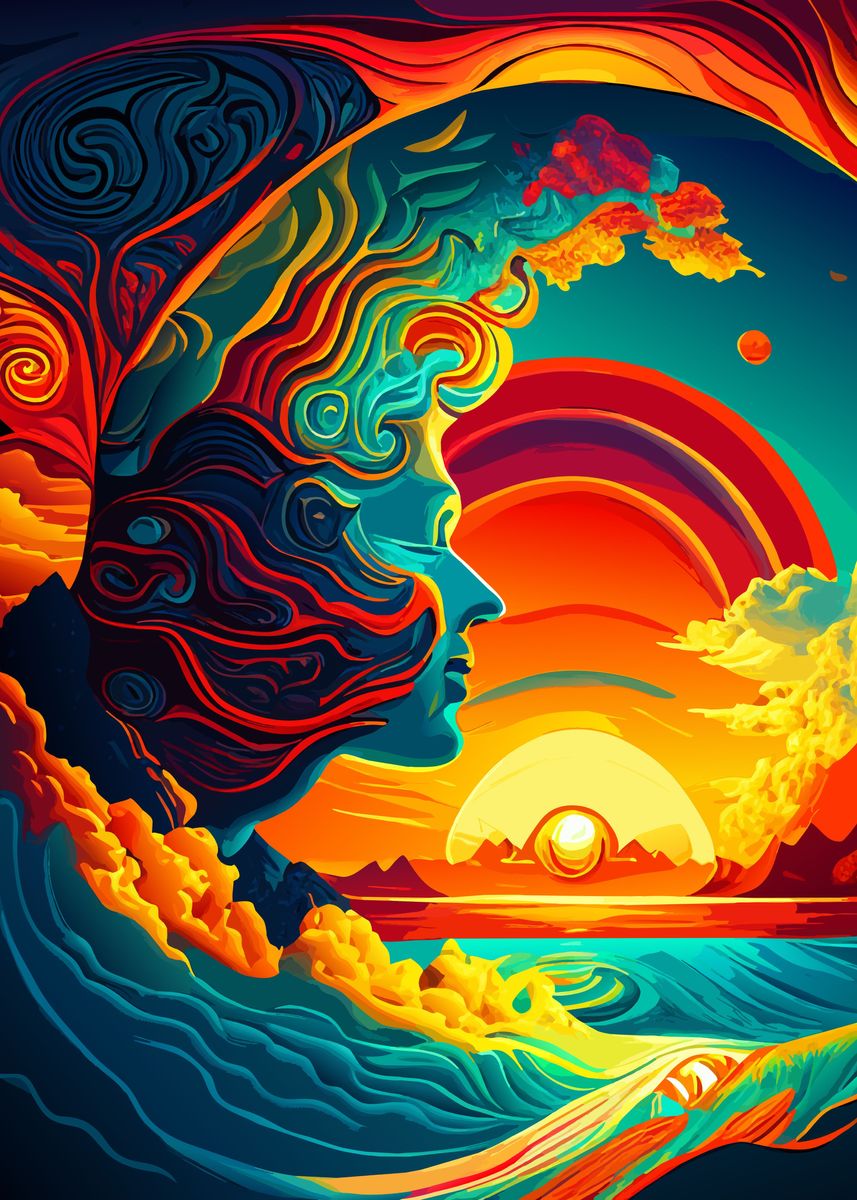 'Psychedelic Human' Poster by crbn design | Displate