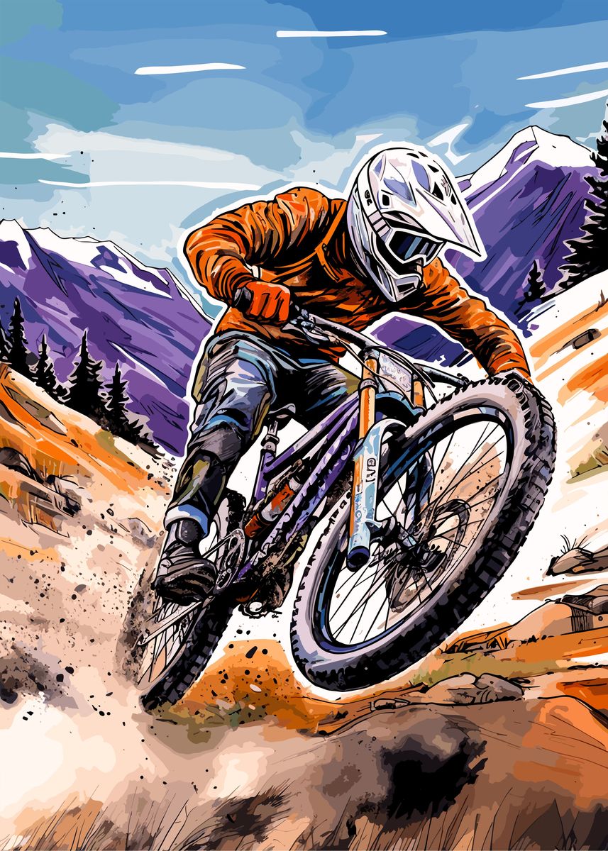'Mountain Bike' Poster by solomon rondon | Displate