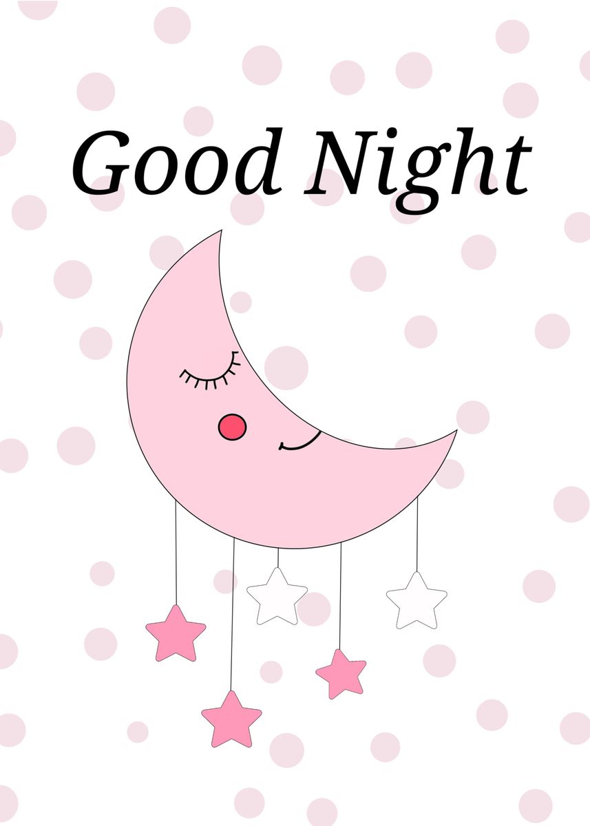 'kids good night poster' Poster, picture, metal print, paint by Anam ...