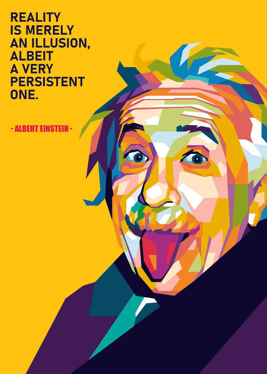 'Albert Einstein Quotes' Poster, picture, metal print, paint by Mas ...