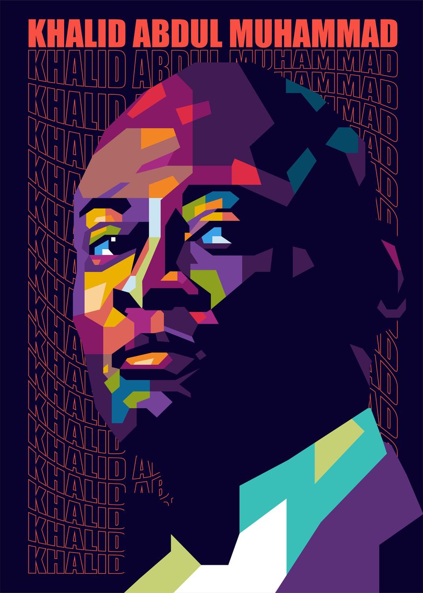 'Khalid Abdul Muhammad' Poster by Mas Nono | Displate