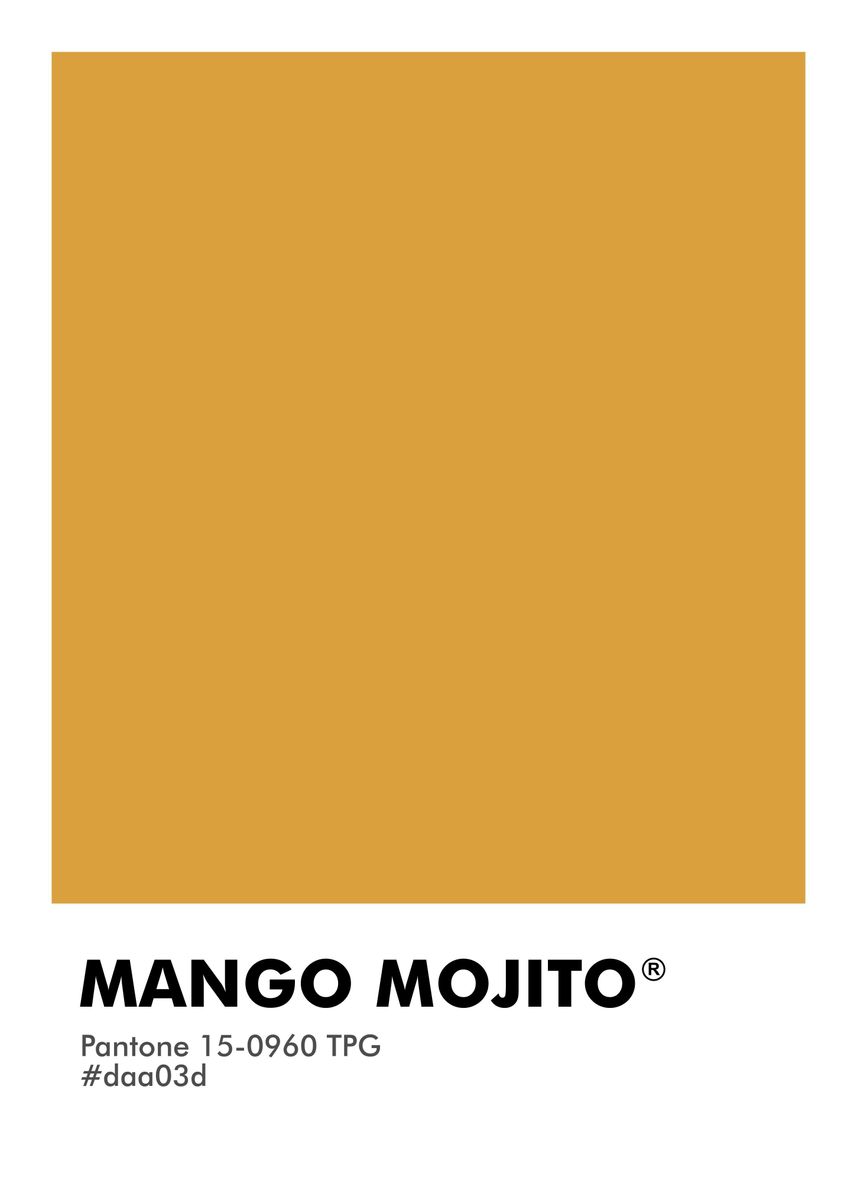 'PANTONE MANGO MOJITO' Poster, picture, metal print, paint by Masahiro ...
