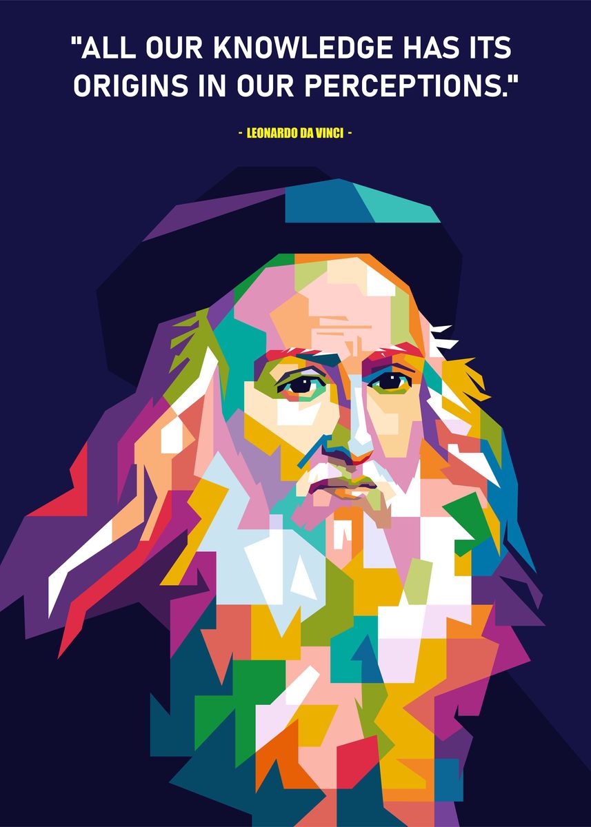 'Leonardo da Vinci Quotes' Poster, picture, metal print, paint by Mas ...