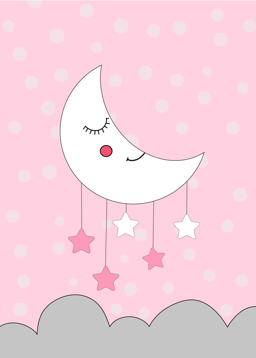 'kids moon poster' Poster by Anam Hanif Studio | Displate