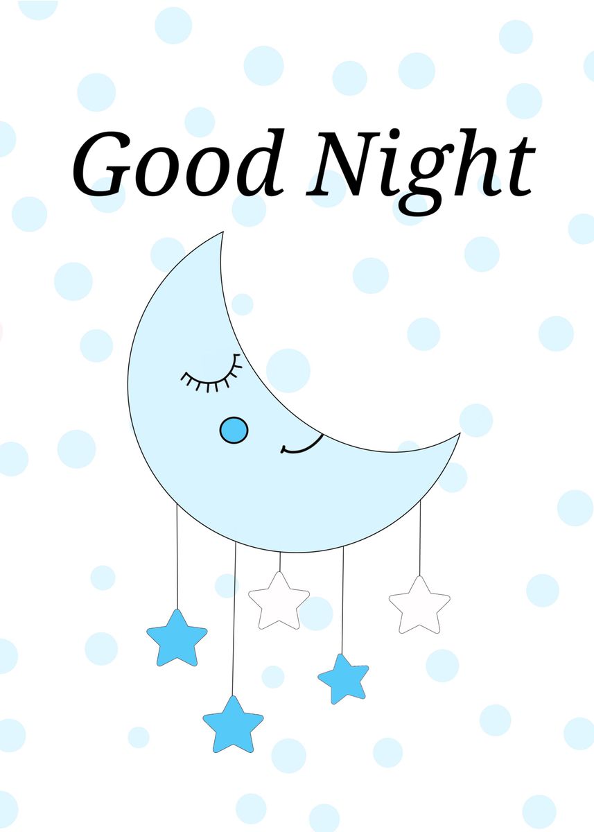 'kids good night poster' Poster, picture, metal print, paint by Anam ...
