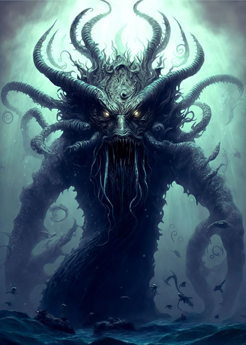 'Cthulhu' Poster, picture, metal print, paint by allessa fabrizio ...