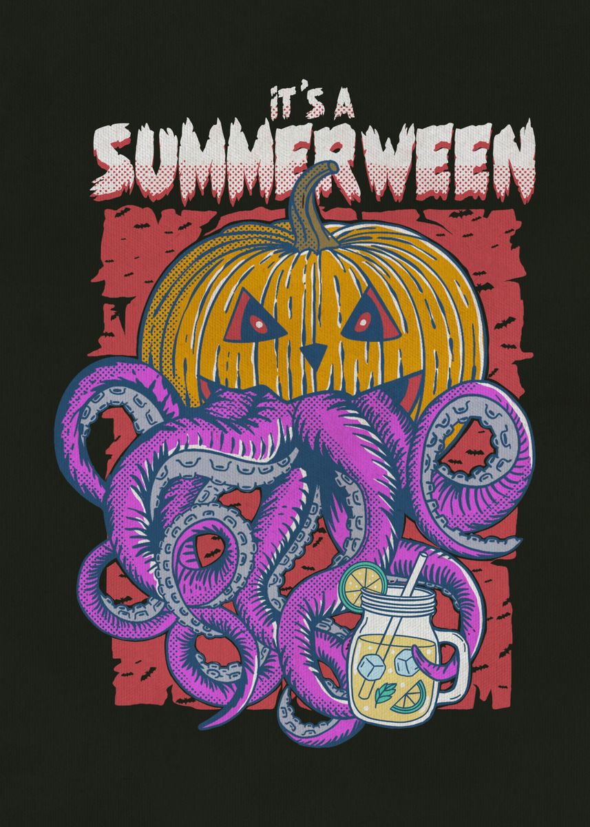 'its summerween' Poster, picture, metal print, paint by nofa aji ...