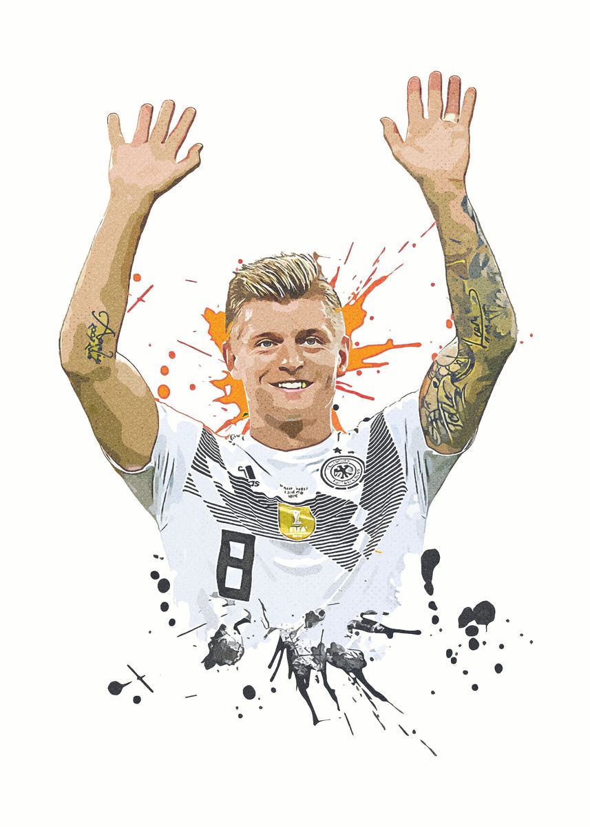 'Toni Kroos' Poster, picture, metal print, paint by Louise Estrada ...