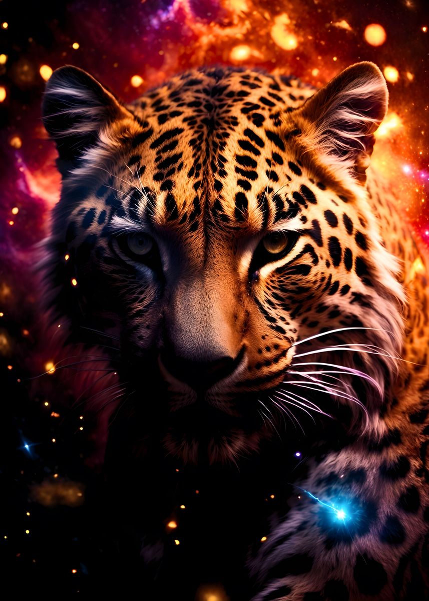 'Space Leopard' Poster, picture, metal print, paint by SapientiaB ...