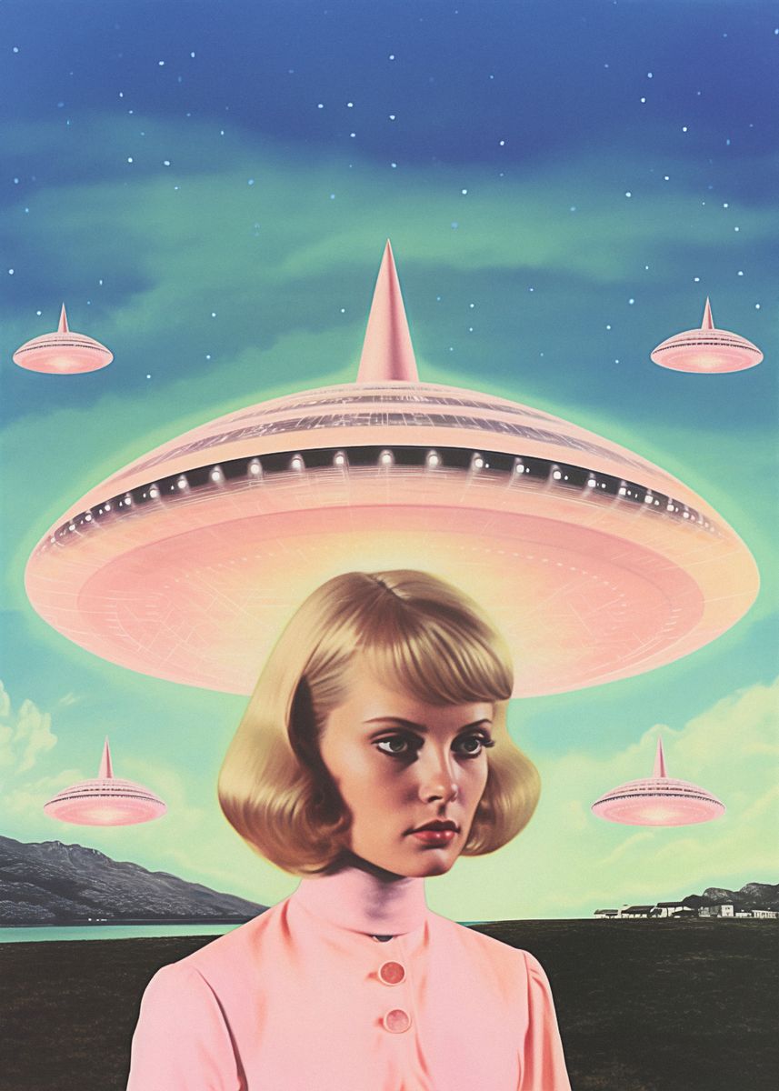 'UFO Babe' Poster, picture, metal print, paint by World Class Photos ...