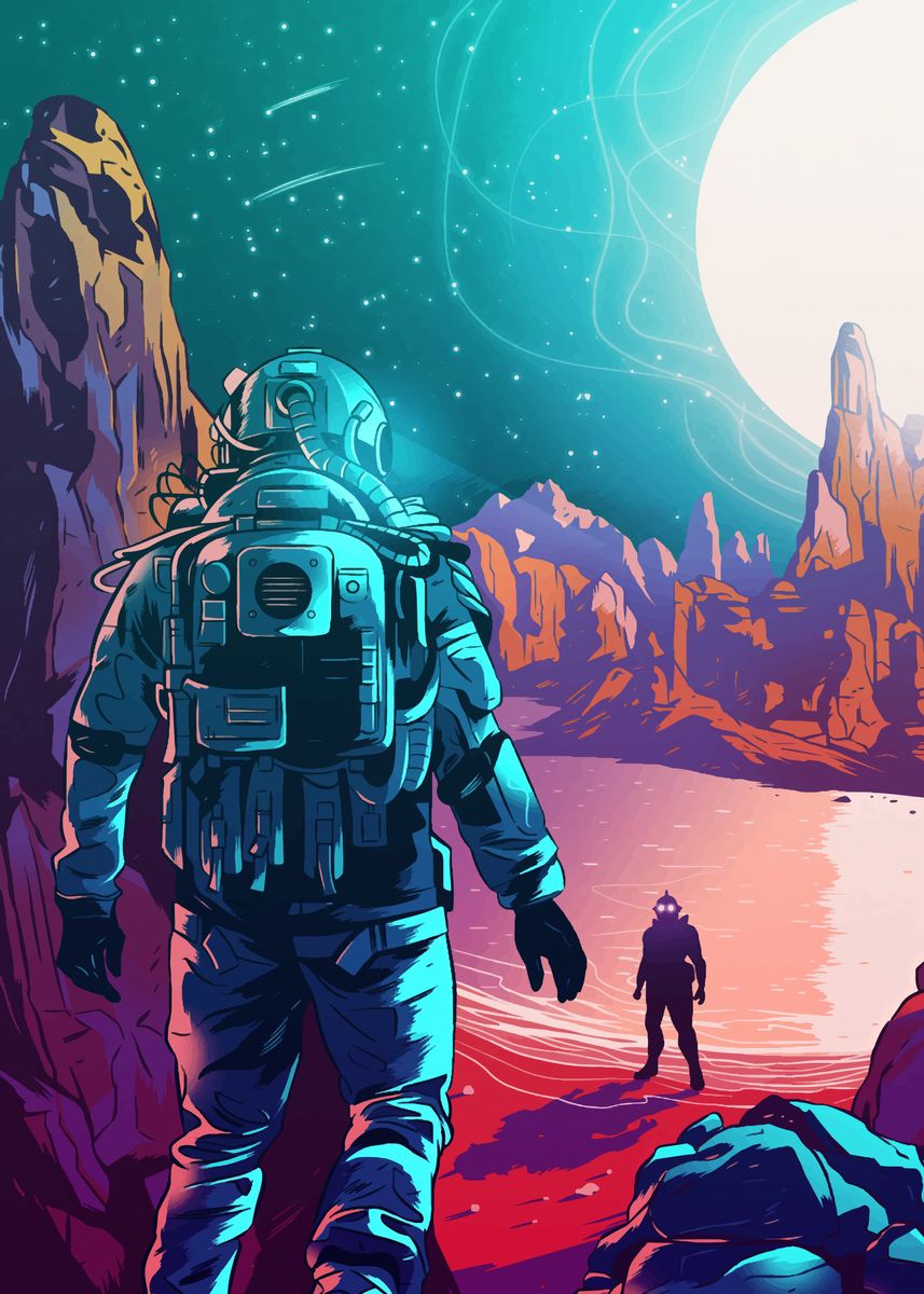 'Outer Wilds Space gaming' Poster, picture, metal print, paint by jaya ...