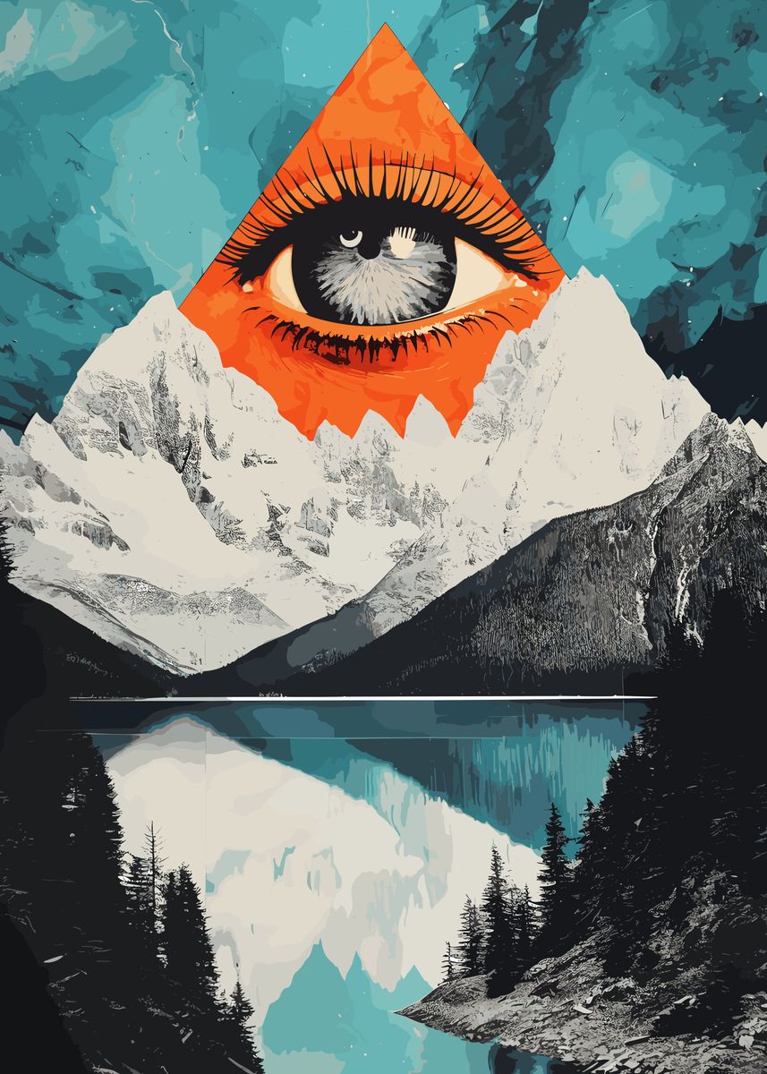 'Mountain Eye' Poster by Beast Lion | Displate