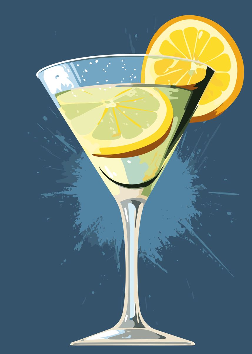 'Lemon Drop Martini' Poster by Beast Lion | Displate