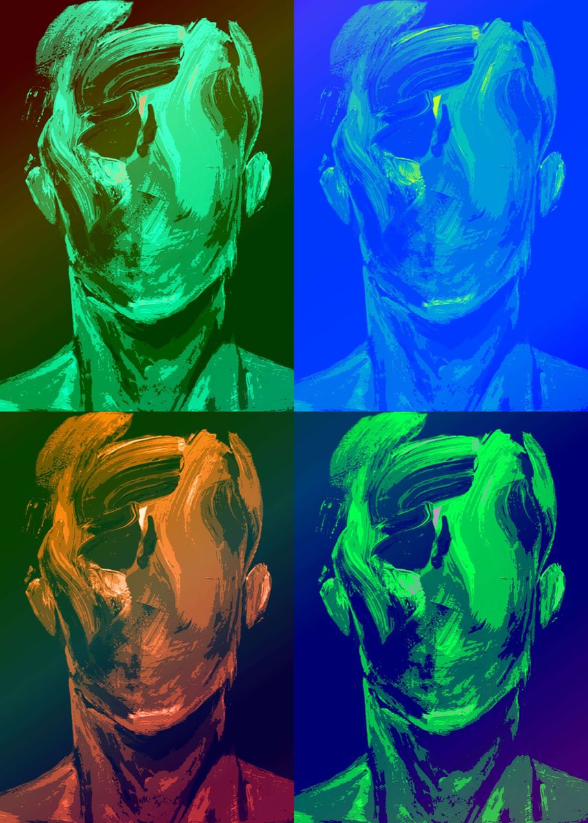 'Abstract Human head' Poster, picture, metal print, paint by Daahudaa ...