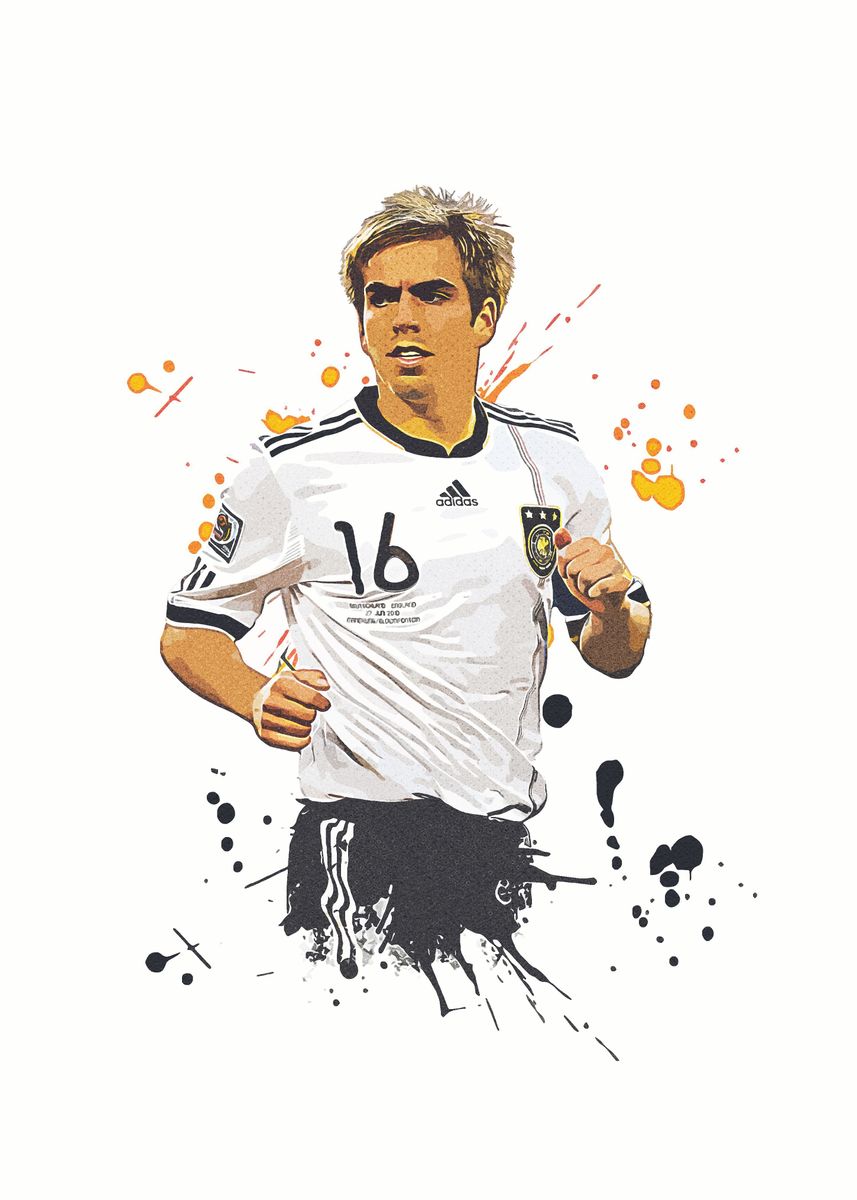 'Philipp Lahm' Poster, picture, metal print, paint by Louise Estrada ...
